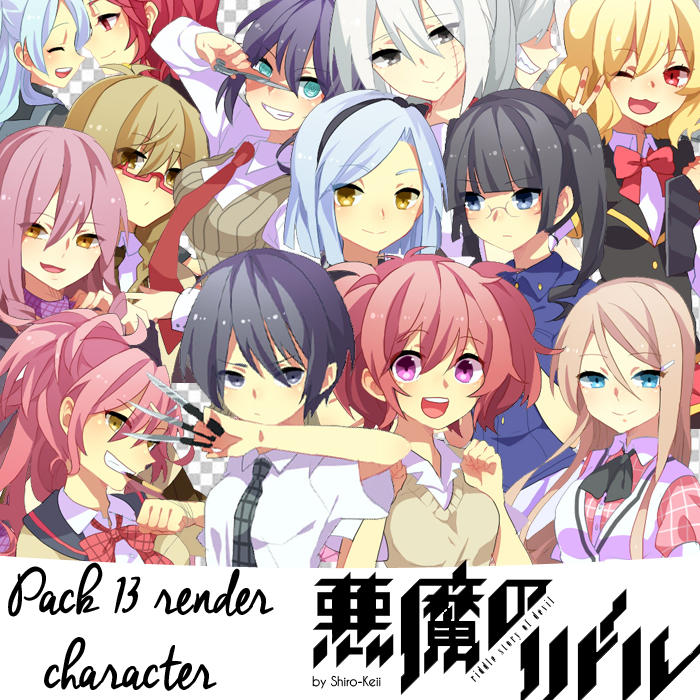 Pack 13 Render Akuma no Riddle by Shiro-Keii on DeviantArt