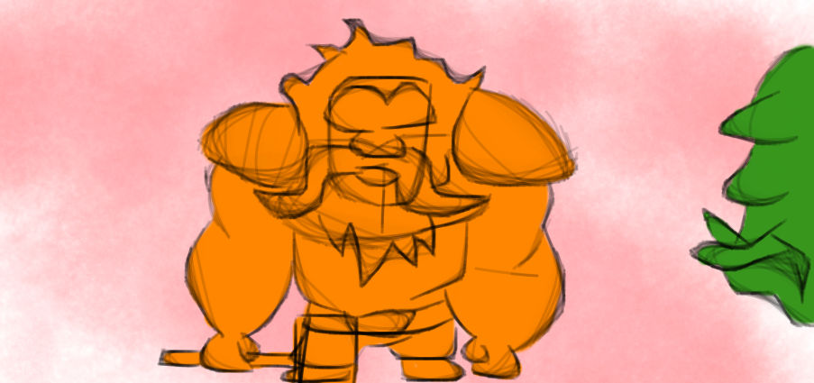 Dwarf and Orc (sketch 2) by IWISHIWASFAMOUSorNOT on DeviantArt