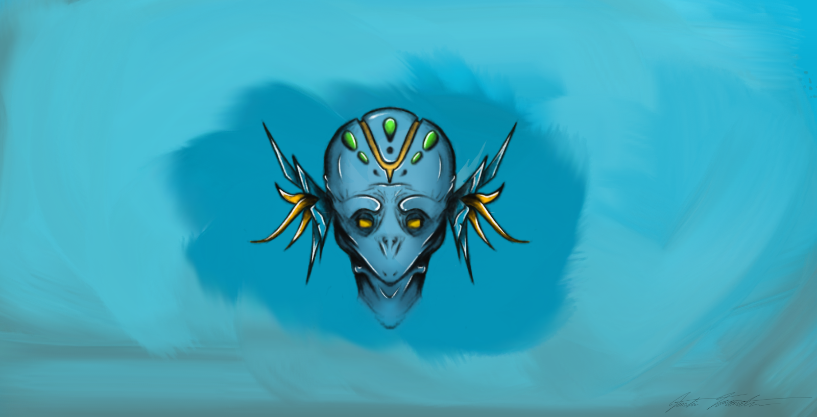 Aquatic character head by Echo96tagging on DeviantArt