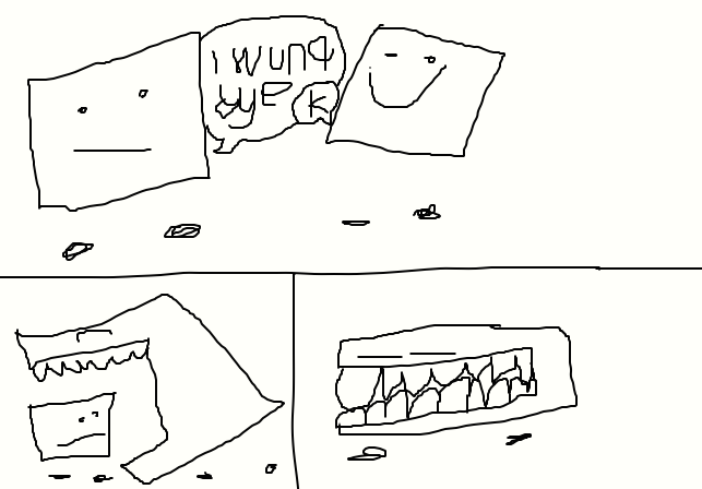 crazy square cannibal logic by DavidDoesARTZ on DeviantArt