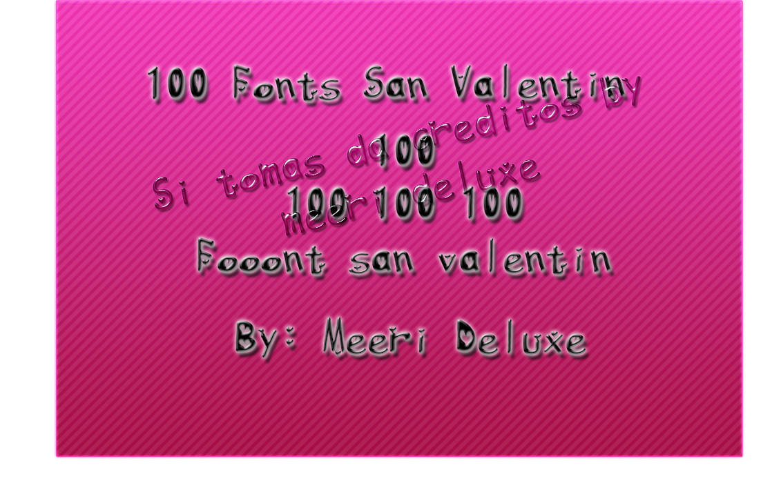 (Fonts san valentin) by MeeriDeluxe on DeviantArt