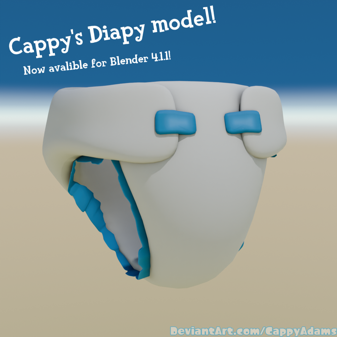 Posable Diaper (Diapy) Model V1 (DL!) by CappyAdams on DeviantArt