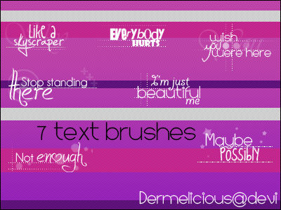 7 Text brushes by Dermelicious on DeviantArt