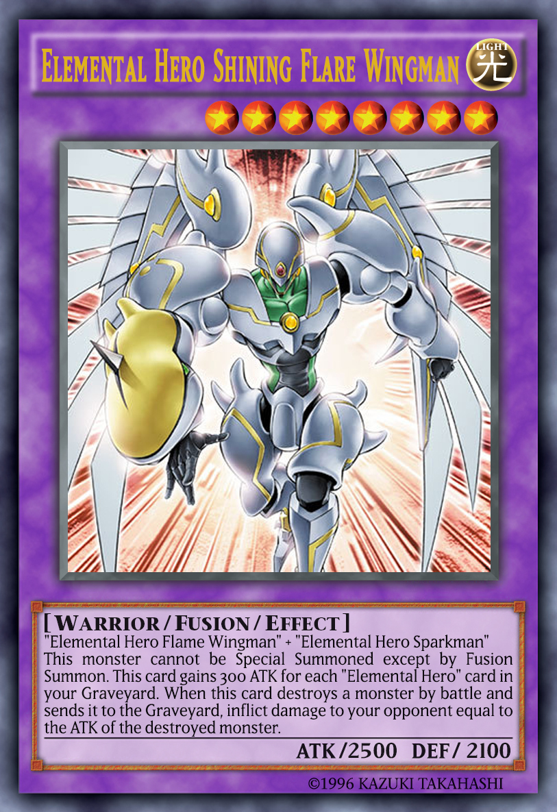 Elemental Hero Shining Flare Wingman (Anime) by Septimoangel12 on ...