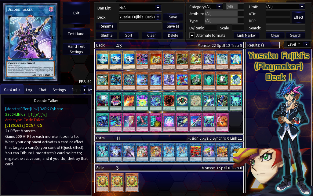 Yusaku Fujiki's (Playmaker) Deck 01 by Septimoangel12 on DeviantArt