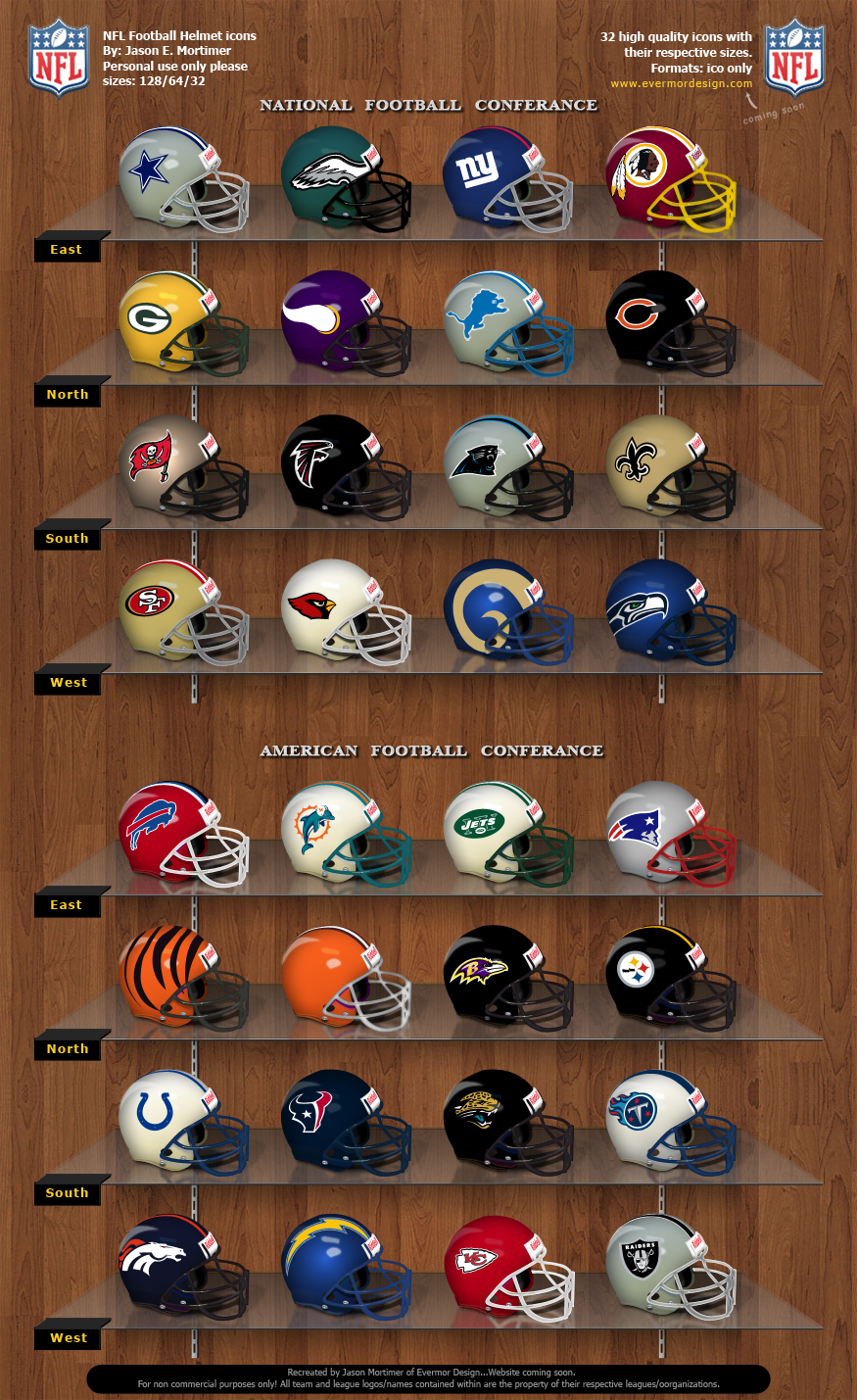 NFL Helmets icons by Remitrom73 on DeviantArt