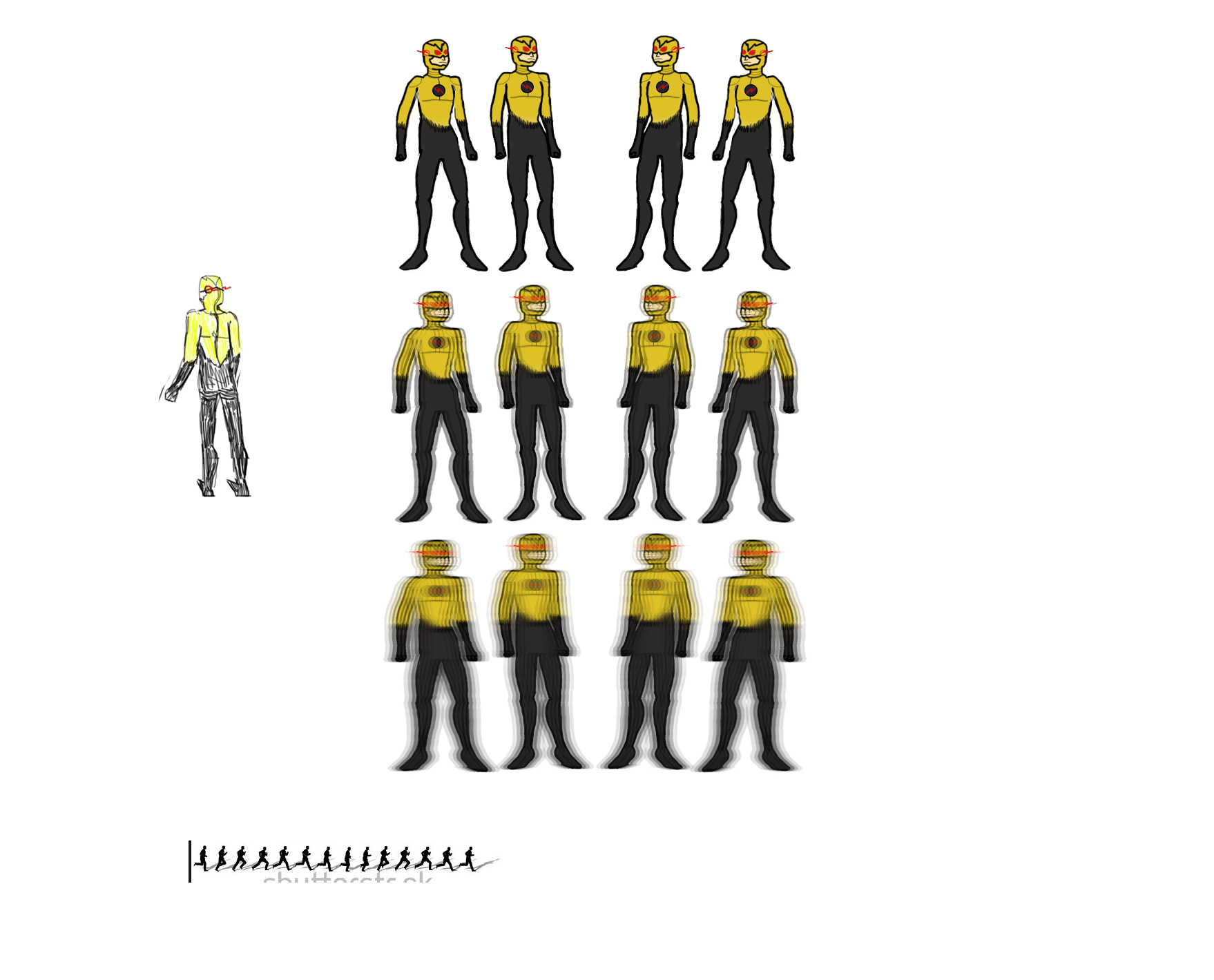 Reverse Flash Sprite Sheet by LockAndKey989 on DeviantArt