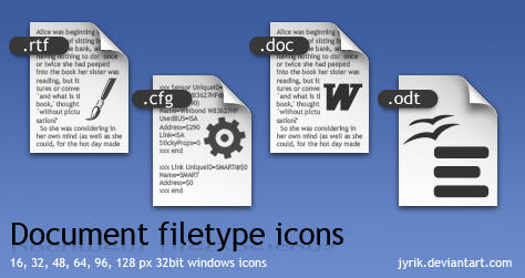 Document filetype icons by JyriK on DeviantArt
