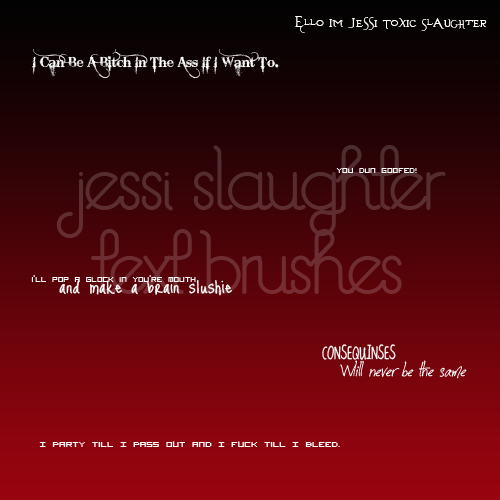 Jessi Slaughter Text Brushes by TheCrazyest on DeviantArt