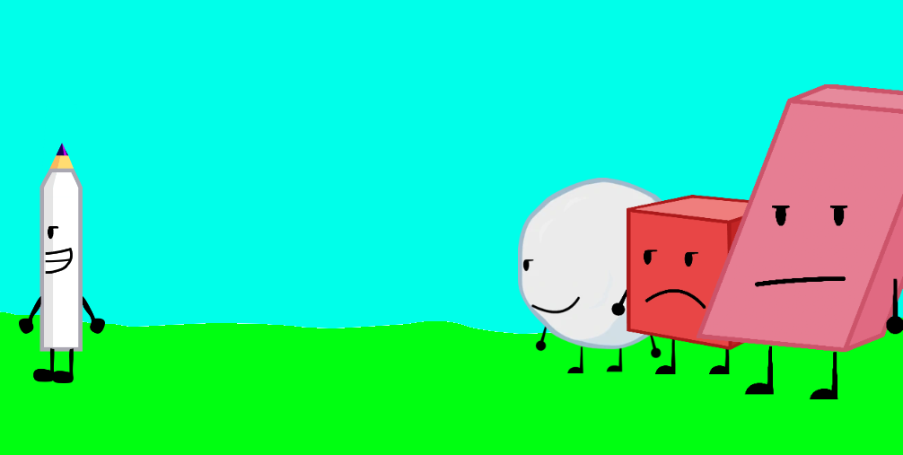 Capless Pen Leaves From Eraser Blocky And Snowball by convbobcat on DeviantArt