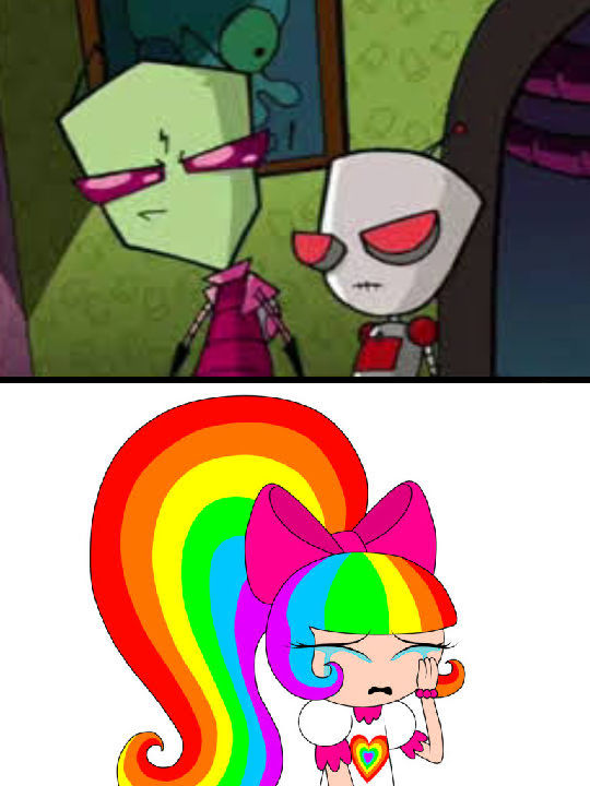Invader Zim And Gir Are Angry At Ra1nb0wk1tty101 By Convbobcat On Deviantart