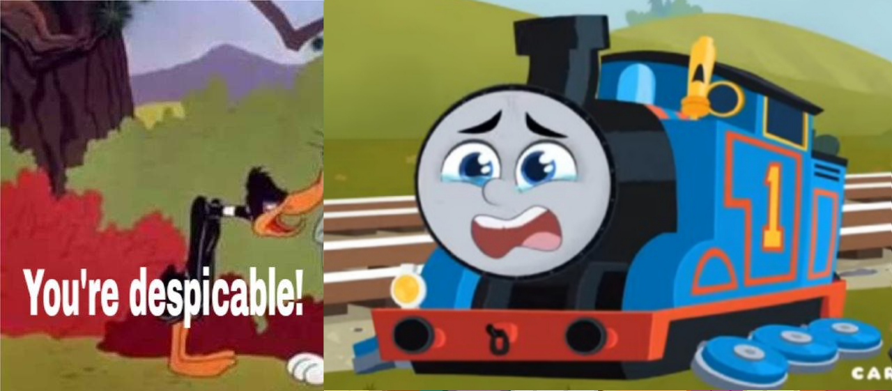 Daffy Calls AEG Thomas Despicable by convbobcat on DeviantArt