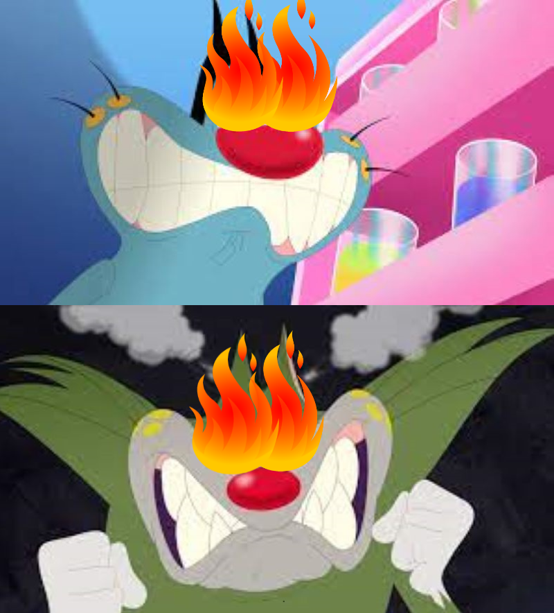 Oggy And Jack Are Angry Fire Eyes by convbobcat on DeviantArt