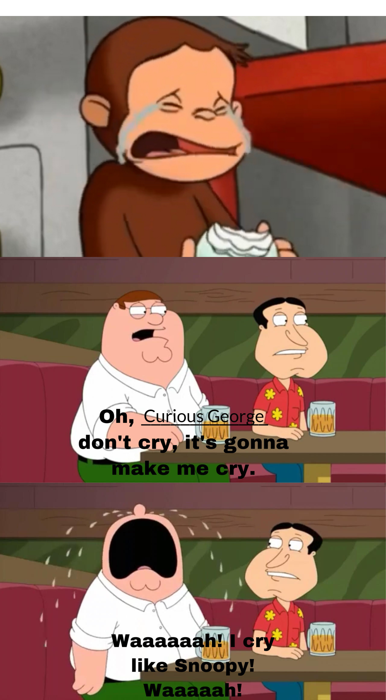 Curious George Crying makes Peter Cry like Snoopy by convbobcat on ...