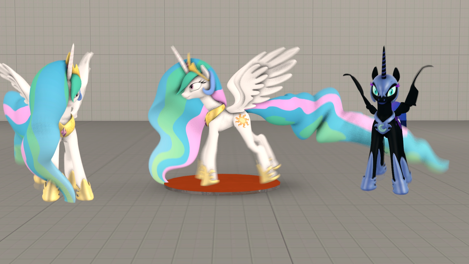 Overhaul Celestia and Nightmare Moon Run Cycle V2 by ForsakenKnightmare ...