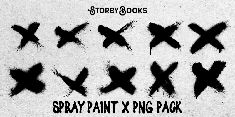 Spraypaint X PNG Pack Transparent Resource Stock by storeybooks on ...