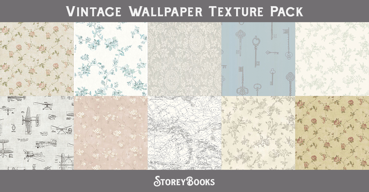 Vintage Antique Wallpaper Background Texture Pack by storeybooks on ...