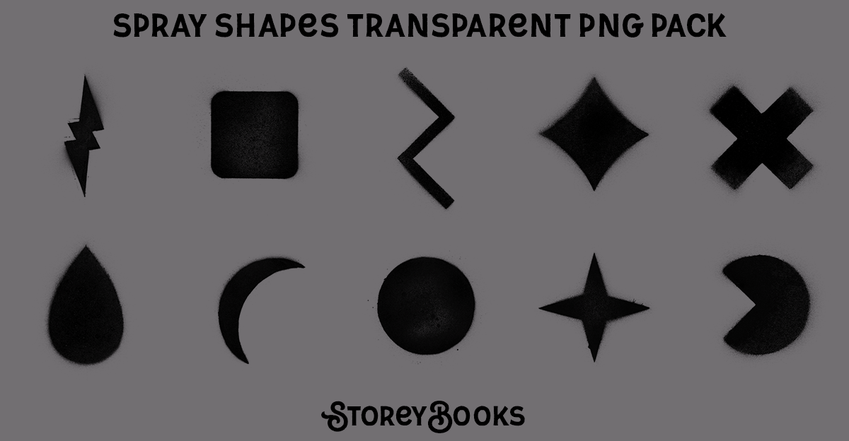 Grunge Transparent Spraypaint Shapes PNG Pack by storeybooks on DeviantArt