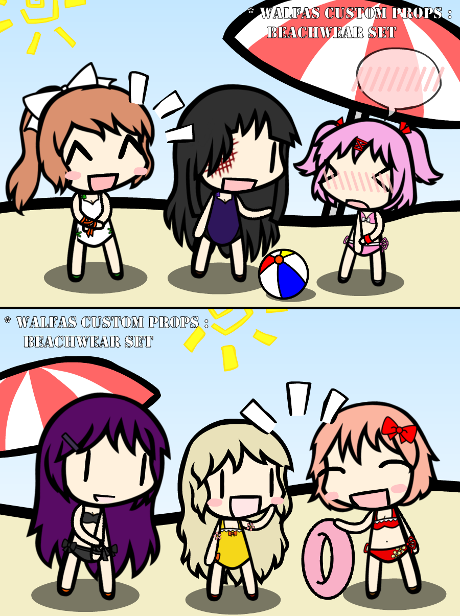[Walfas]Beachwear set(props) by tsunetake1012 on DeviantArt