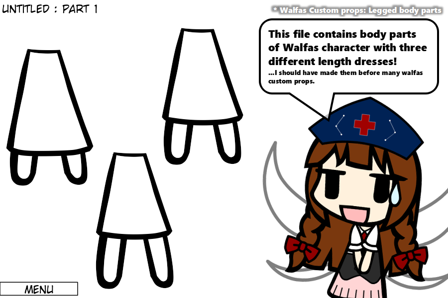 [Walfas]Dress+Legged body parts (props) by tsunetake1012 on DeviantArt