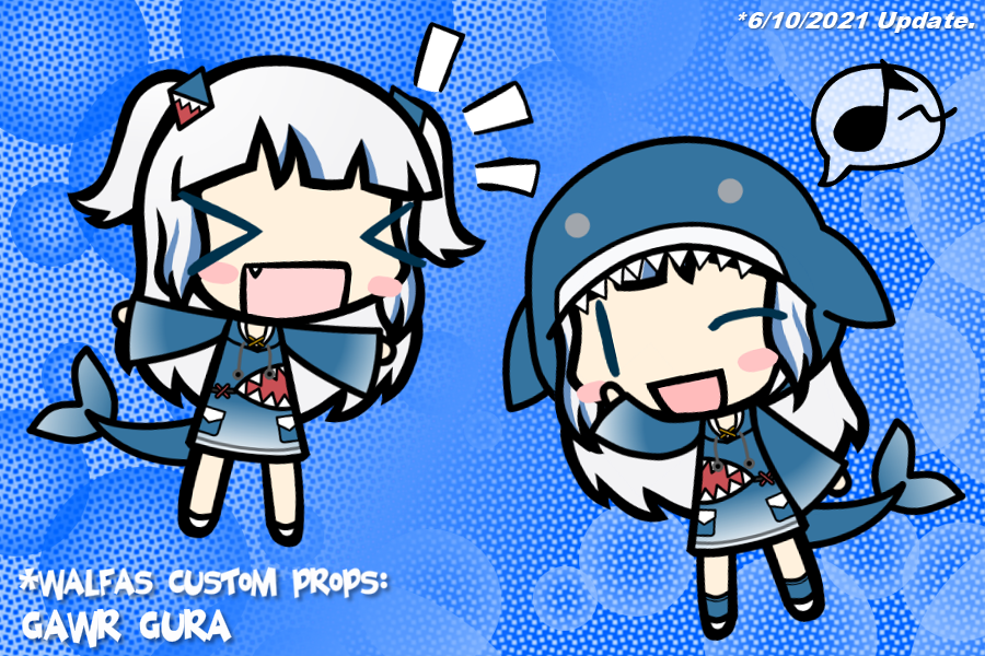 [Walfas]Gawr Gura(props) by tsunetake1012 on DeviantArt