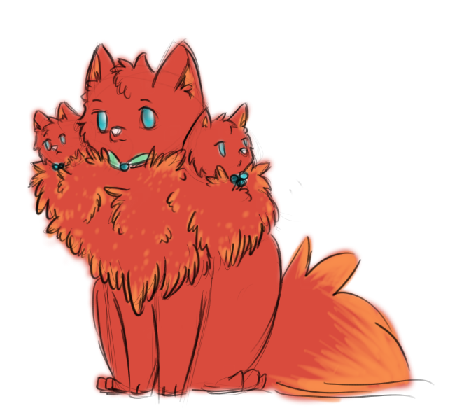 Red Chibi Cerberus by thundercracer on DeviantArt