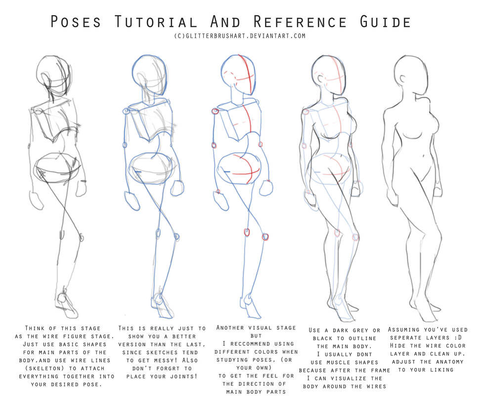 how to draw body poses for beginners