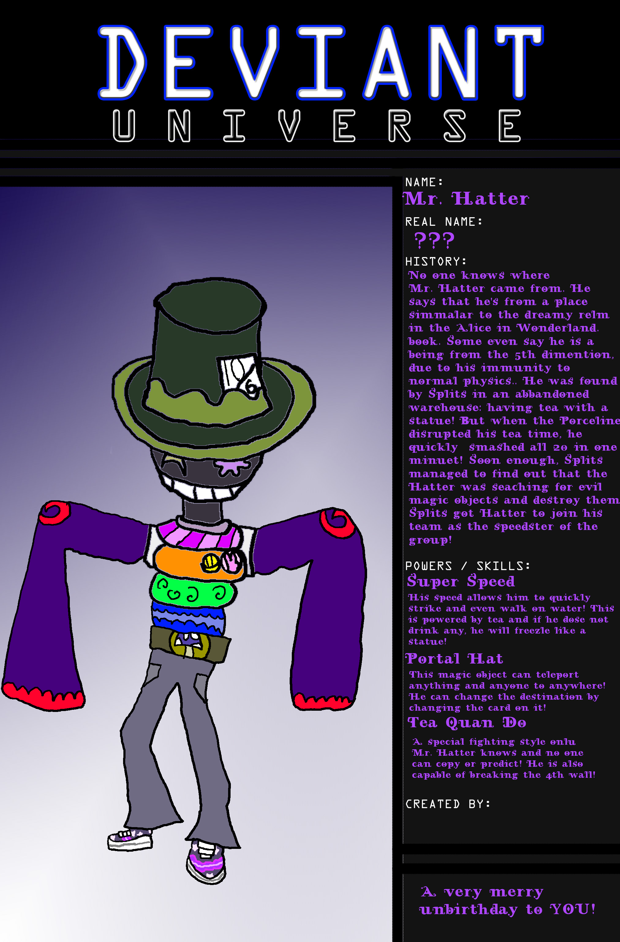 DU - Mr. Hatter by hazard100 on DeviantArt