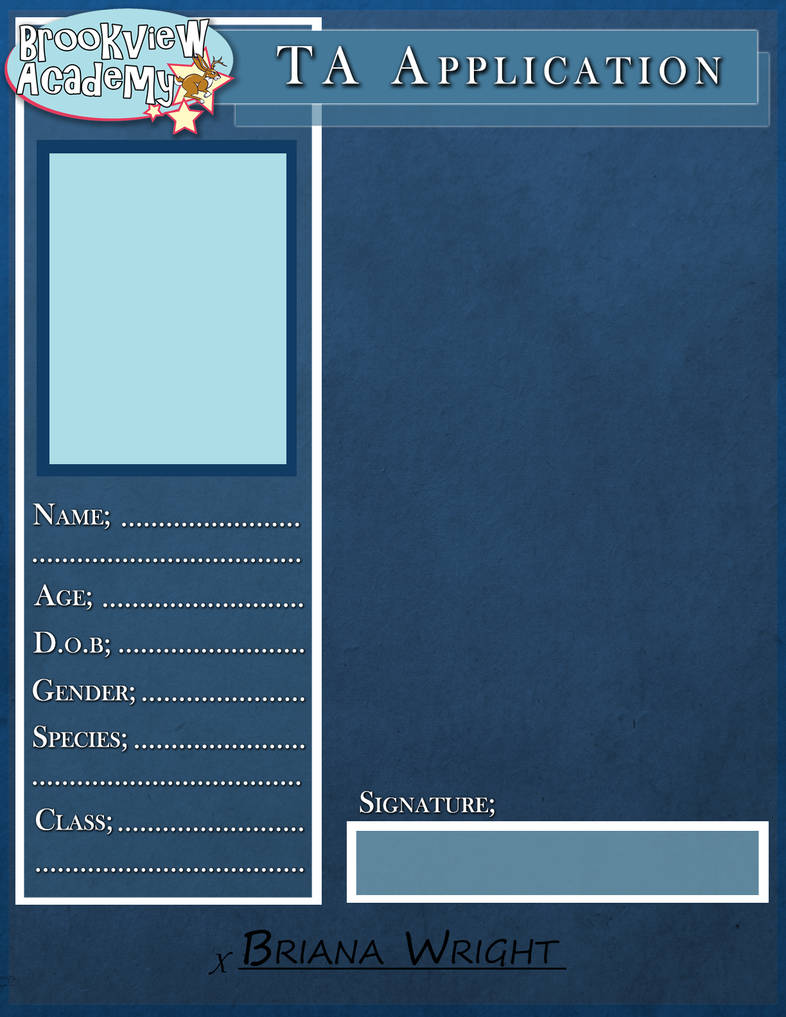 Brookview Academy TA Application by BrookviewAdmin on DeviantArt