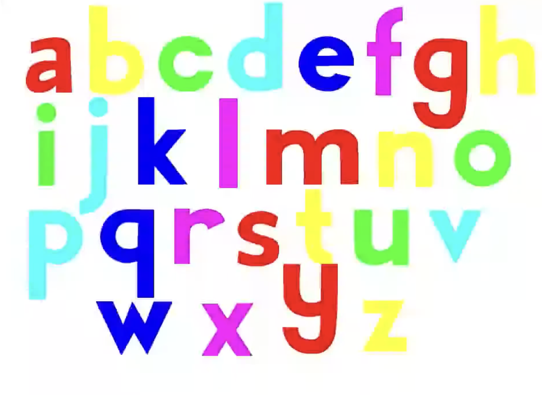 Rainbow Lowercase Letters Dancing by Zachary13265 on DeviantArt