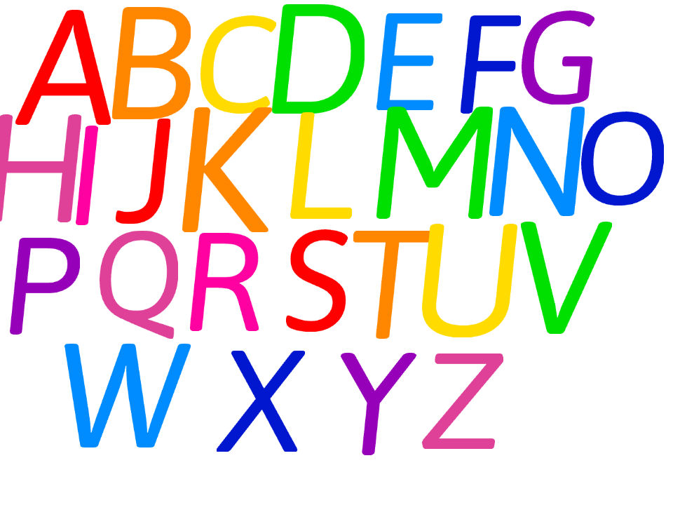 Rainbow Uppercase Letters Dancing by Zachary13265 on DeviantArt