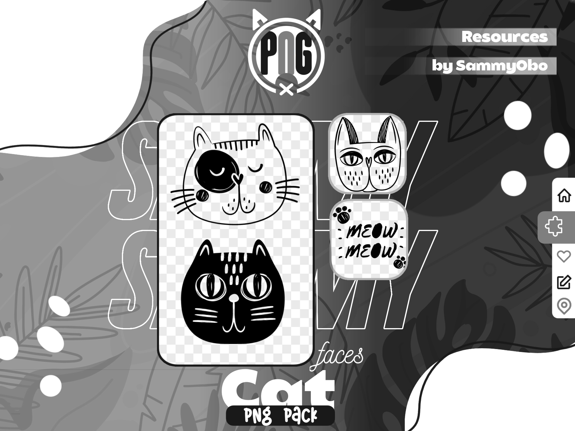 #08 Resources - Cat Faces png pack by SammyObo on DeviantArt