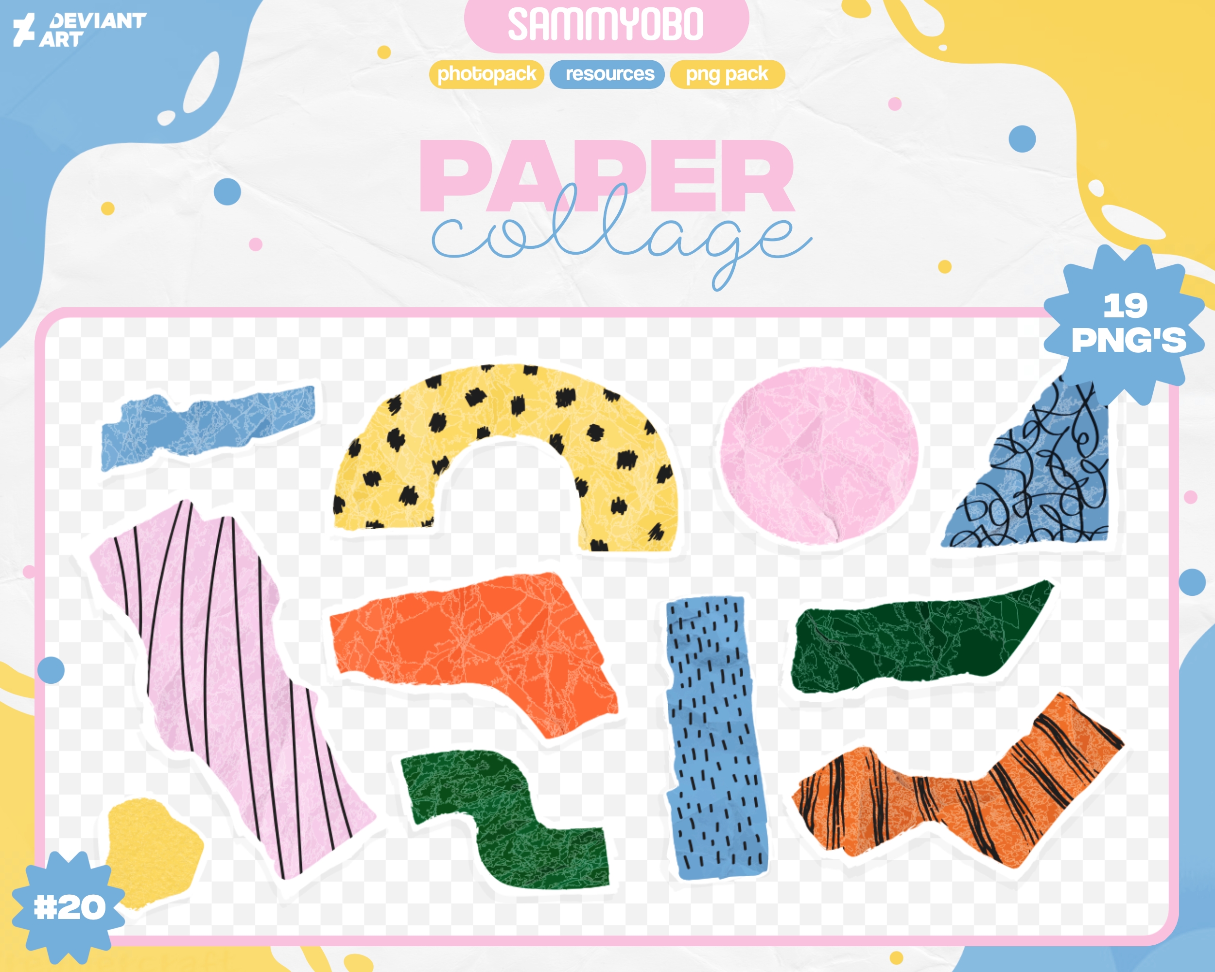 #20 Resources - Paper Collage png pack by SammyObo on DeviantArt