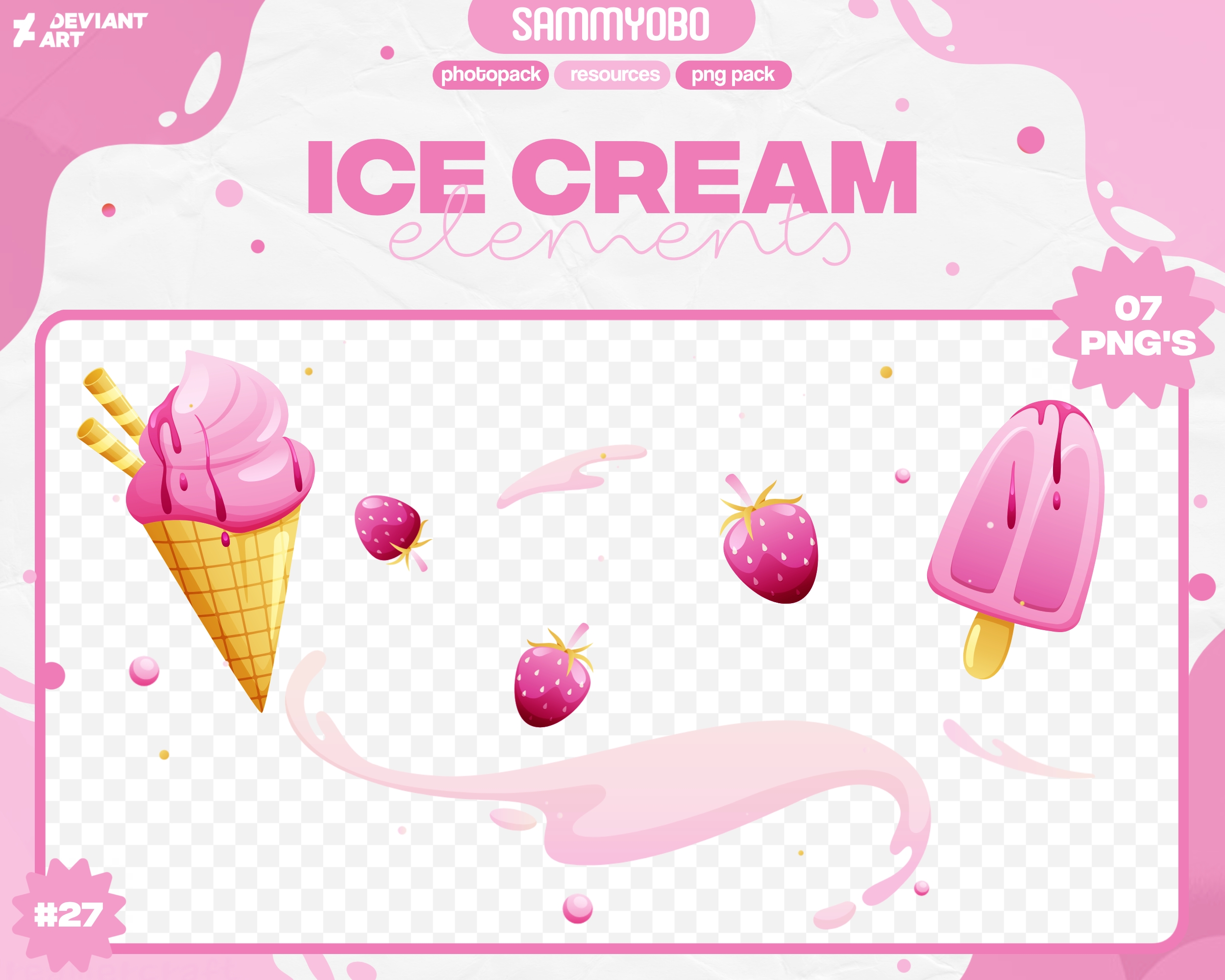 #27 Resources - Ice Cream Elements png pack by SammyObo on DeviantArt