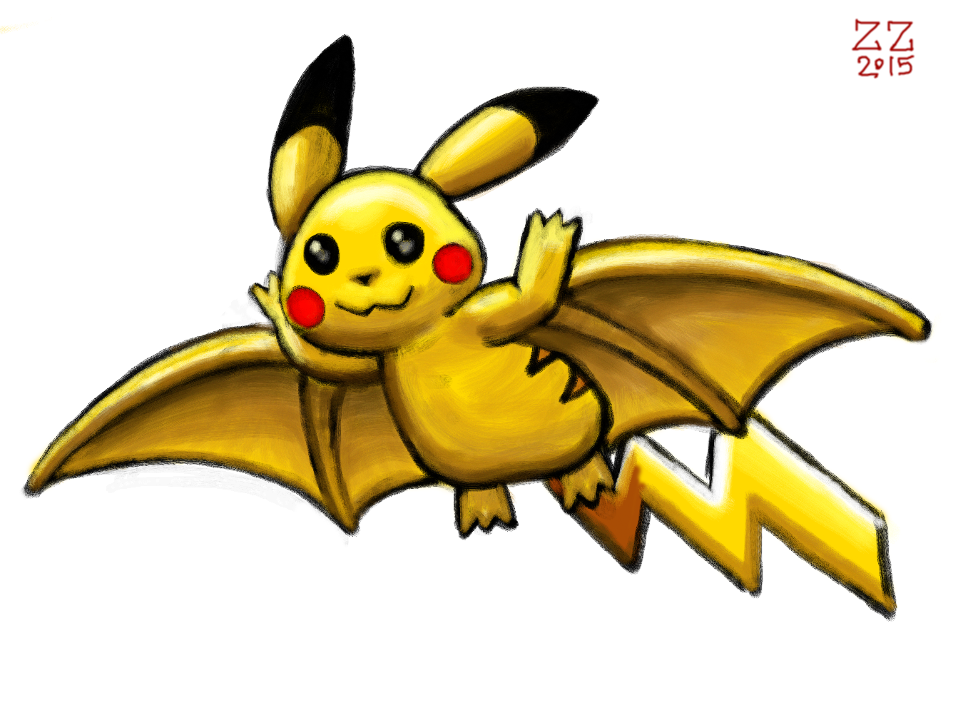 Draw A Pikachu with Wings by zenzmurfy on DeviantArt