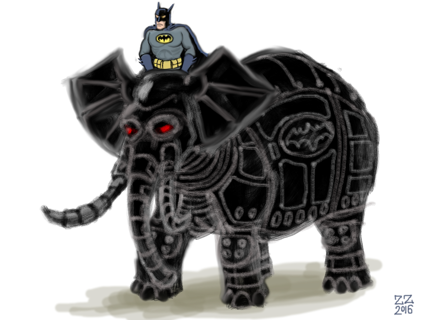 Draw Batman Riding An Elephant!!! by zenzmurfy on DeviantArt