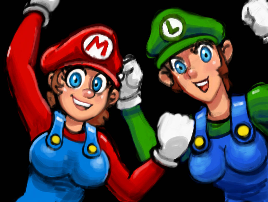 draw female version of Mario and Luigi by zenzmurfy on DeviantArt