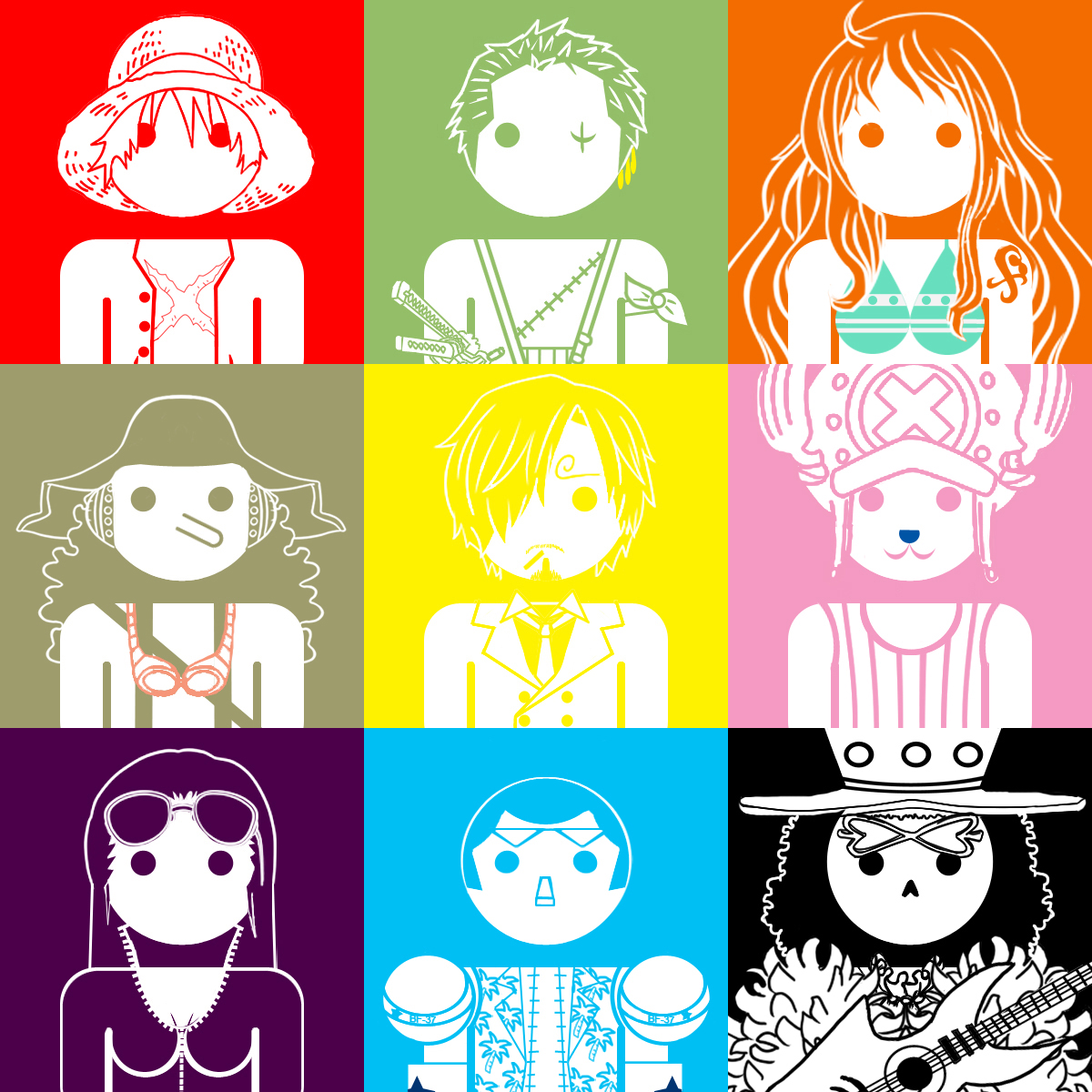 Dollar Avatars- Blinking Strawhats 3D2Y (animated) by ...