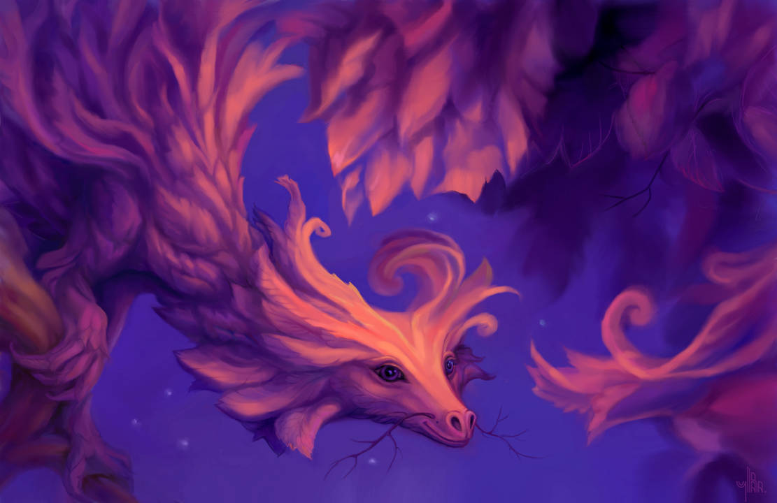 Dragon in the Leaves / Dragons everywhere! by Yullapa on DeviantArt