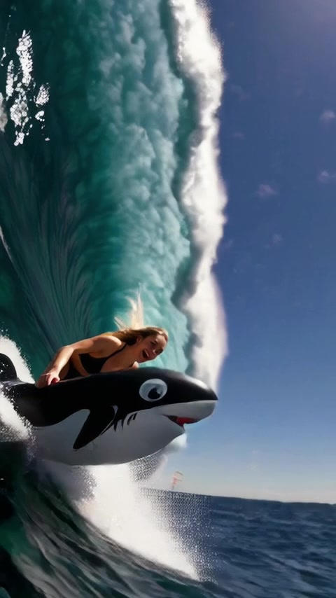 Epic Orca pooltoy surf ride Video by boriseng on DeviantArt