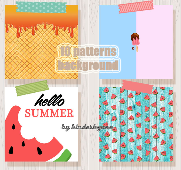 Patterns Pack #1 Summer edition by KinderByuno on DeviantArt