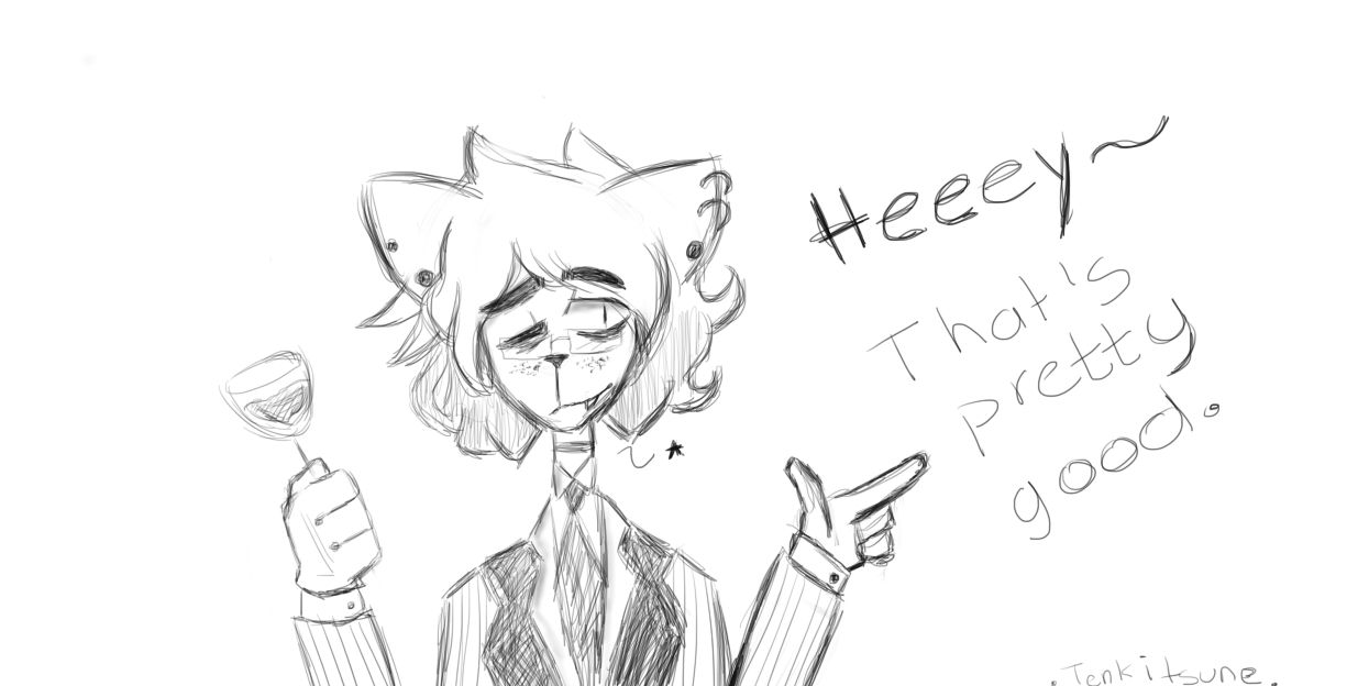 Heyy...That's pretty GOOD (Sketch) by GinaTenkitsune on DeviantArt