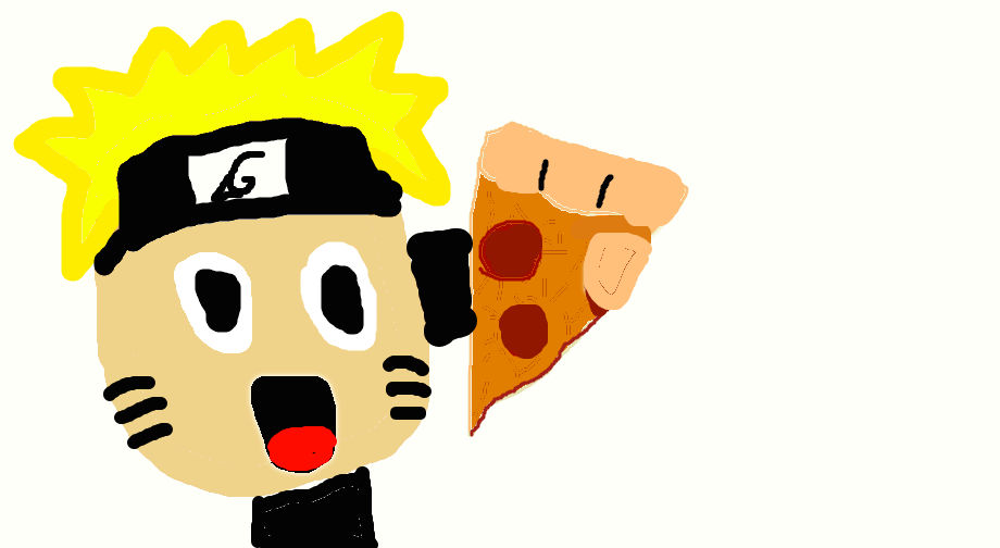 naruto likes pizza by partycreeper336 on DeviantArt