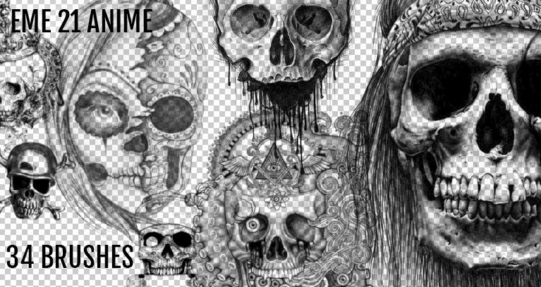 BRUSHES SKULLS PHOTOSHOP by EME-21 on DeviantArt