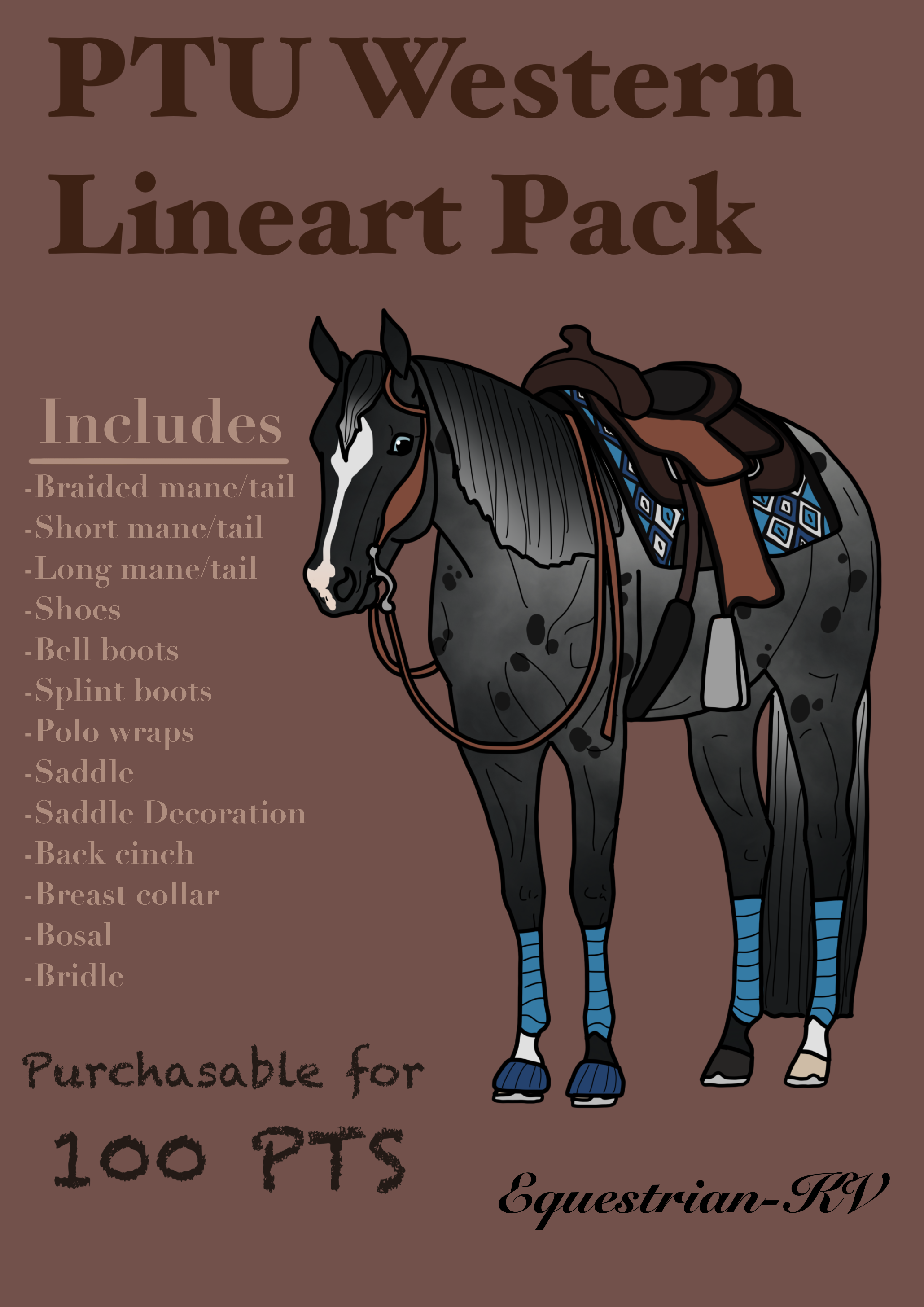 PTU Western Lineart Pack by Equestrian-KV on DeviantArt