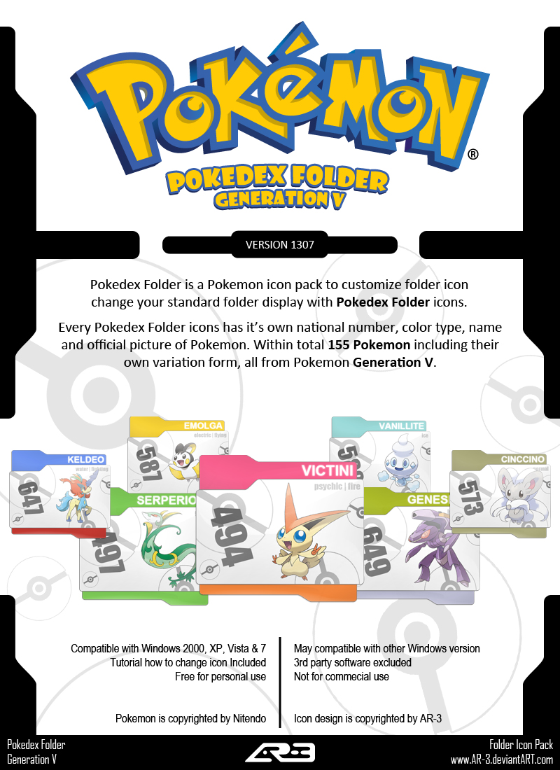 Pokemon folder icons (MUCH) by AR-3 on DeviantArt