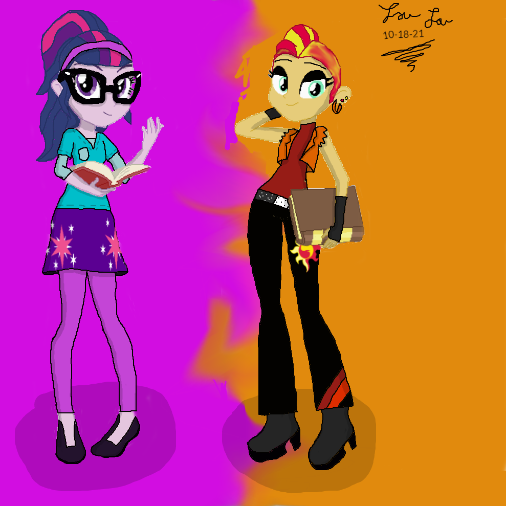 Sci Twi and reformed Sunset Redesign by LouLouArtwork on DeviantArt