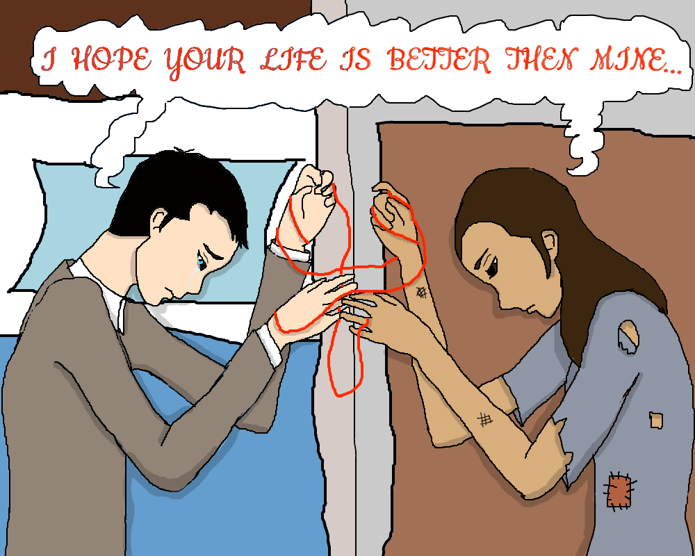 Sad soulmates. by LouLouArtwork on DeviantArt