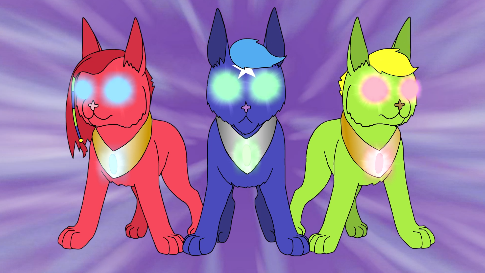 Cats Glow (Animation) by SammyJ-Studios on DeviantArt