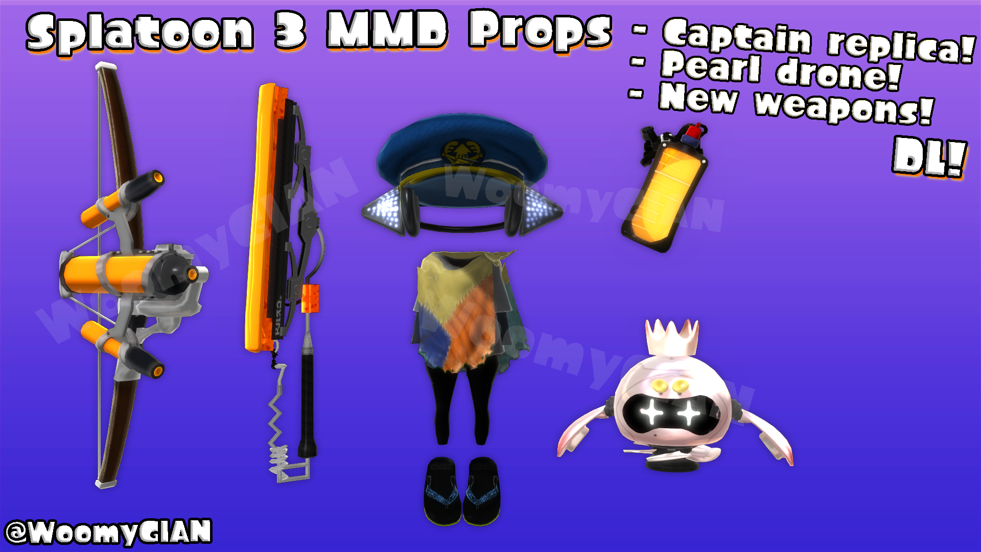 [25/03/2024] MMD Splatoon 3 Props DL (5 models!) by WoomyGIAN on DeviantArt